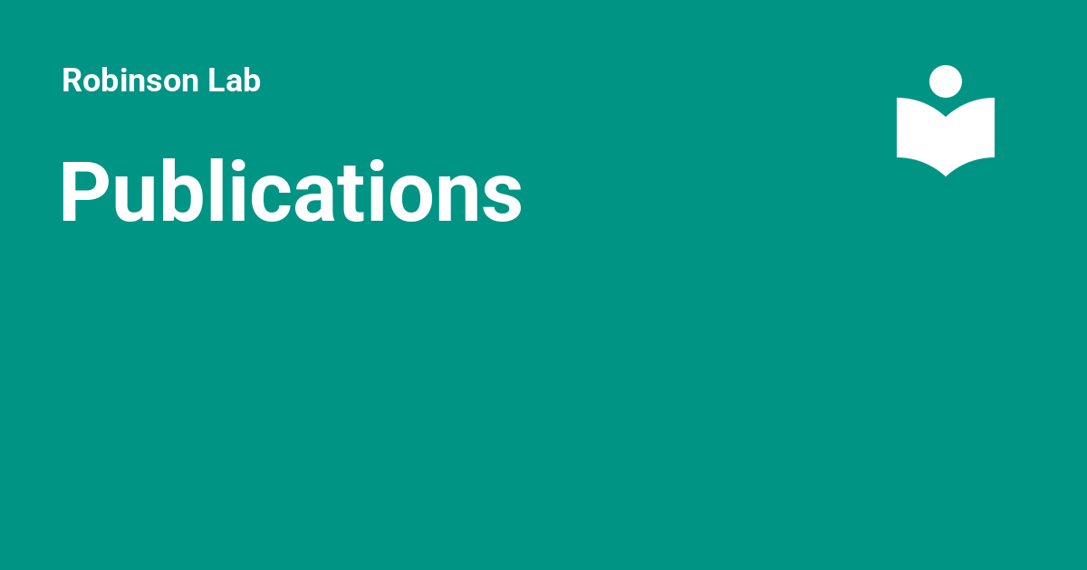 Publications - Robinson Lab